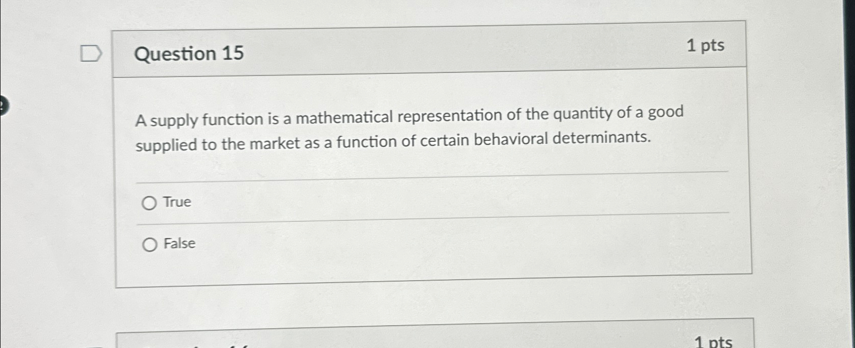 Solved Question 151 ﻿ptsA supply function is a mathematical | Chegg.com
