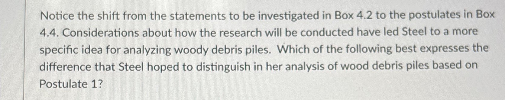 Solved Notice the shift from the statements to be | Chegg.com