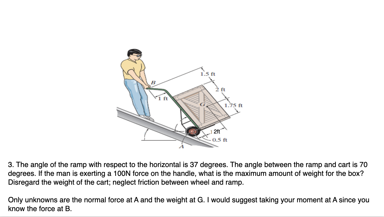 Solved The angle of the ramp with respect to the horizontal | Chegg.com