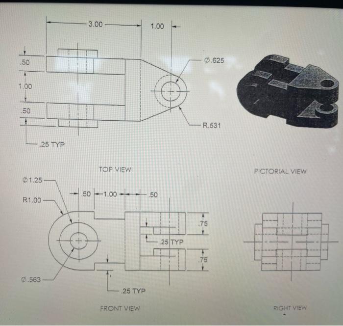 Solved Create the part that is illustrated below and | Chegg.com