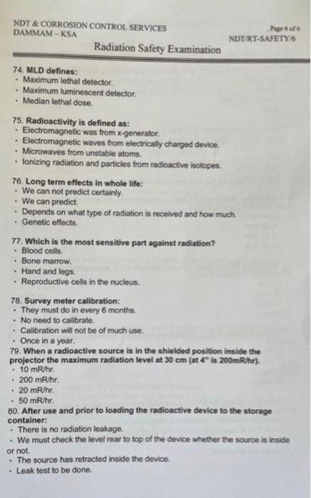 Solved 74. MLD defines: - Maximum lethal detector. - Maximum | Chegg.com