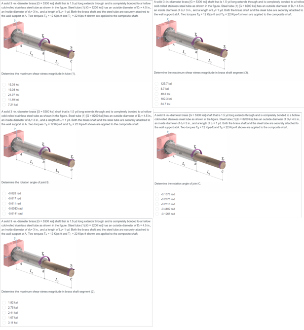 Solved Debernine the maximum ahear streas magnitude in brase | Chegg.com