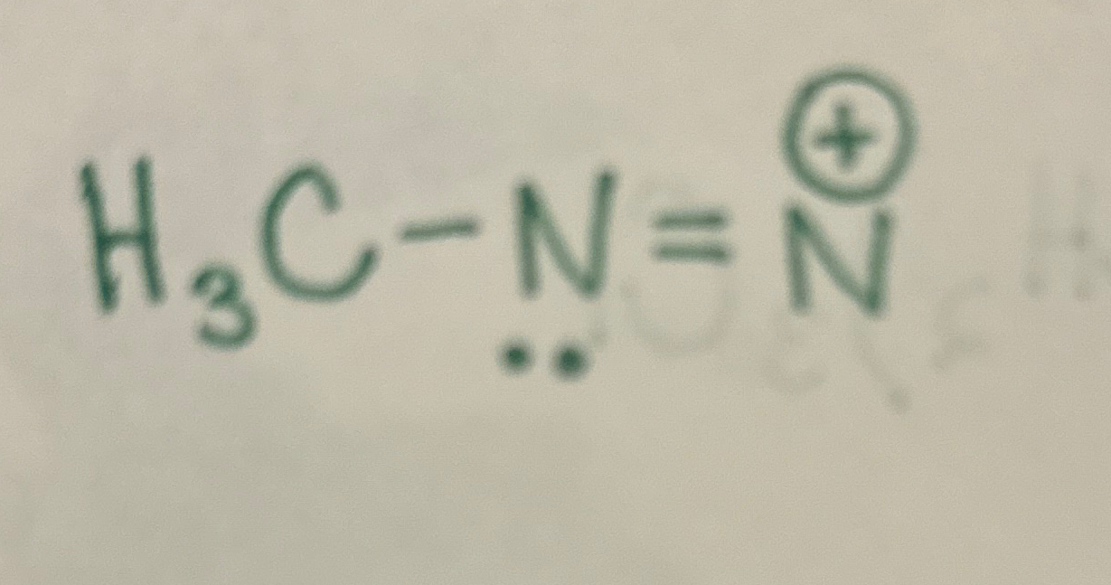 Solved H3C-N=No+Show curved arrows to more stable resonance | Chegg.com