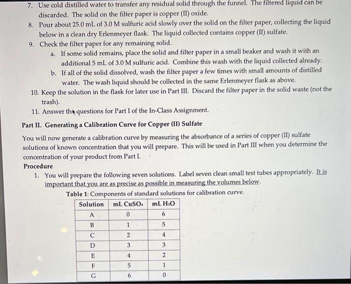 Calculate the concentrations of the six solutions | Chegg.com