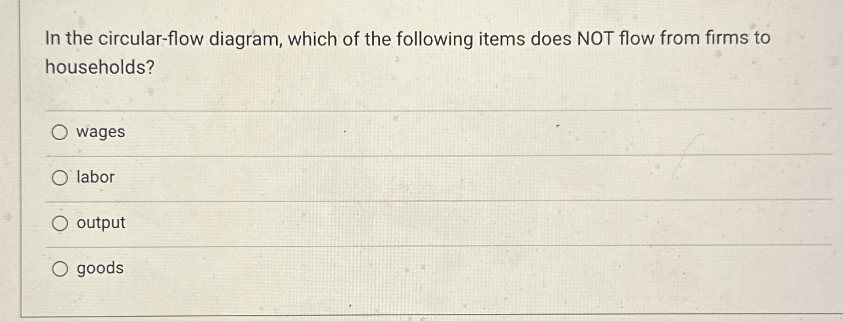 Solved In the circular-flow diagram, which of the following | Chegg.com
