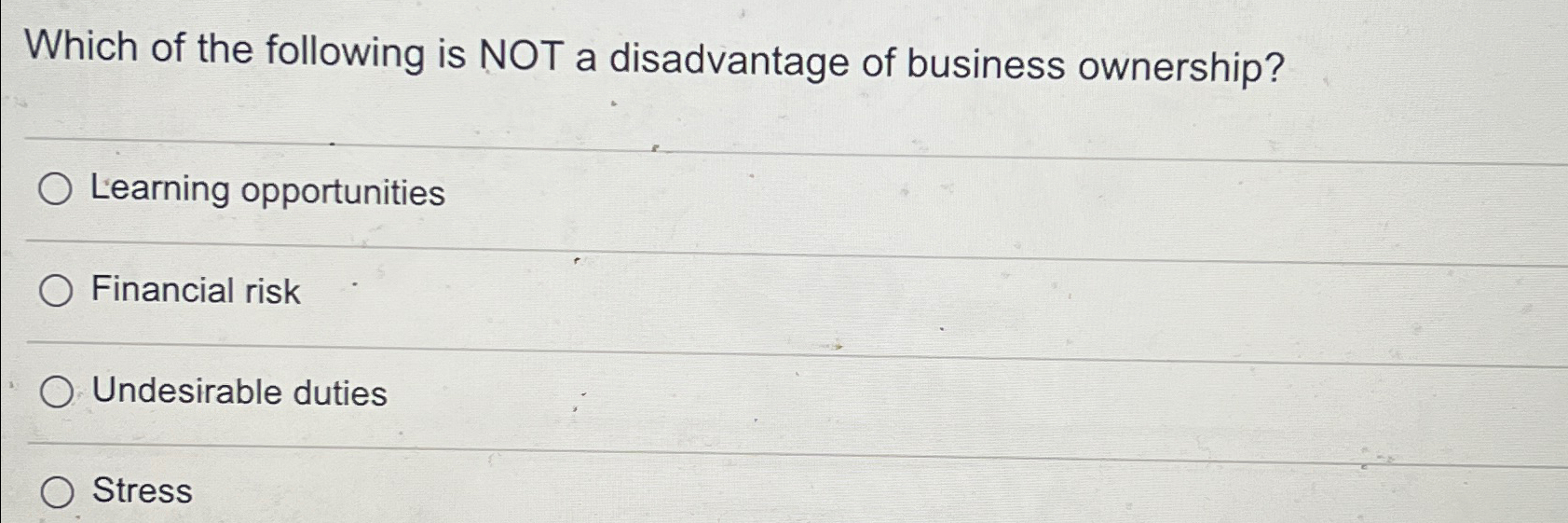 Solved Which of the following is NOT a disadvantage of | Chegg.com