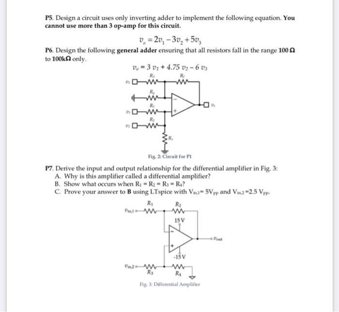 Solved P5. Design a circuit uses only inverting adder to | Chegg.com