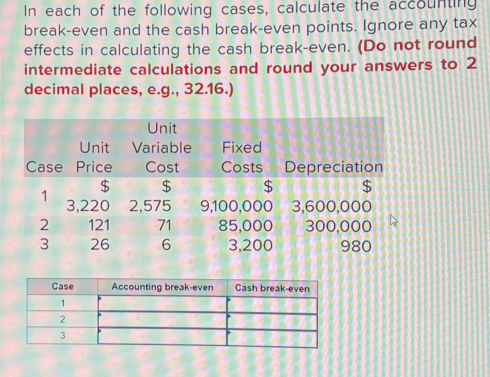 Solved In each of the following cases, calculate the | Chegg.com