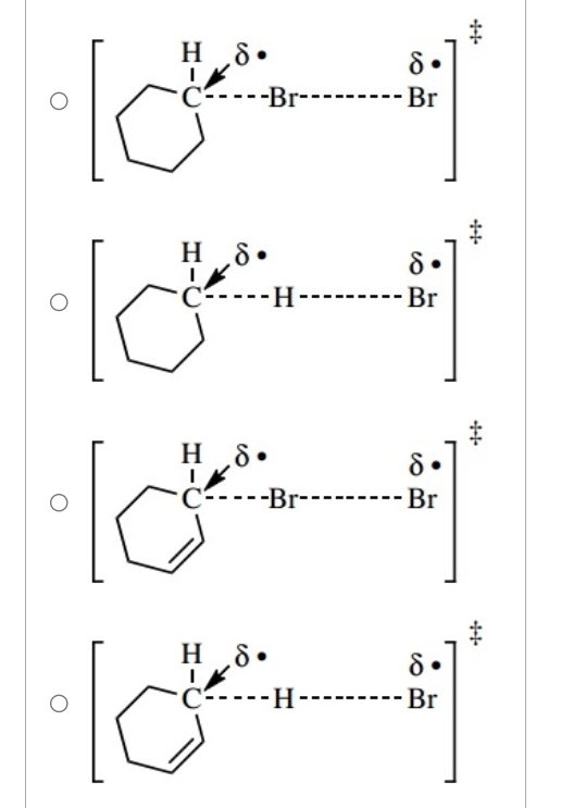 Solved Select the structure of the rate-limiting transition | Chegg.com