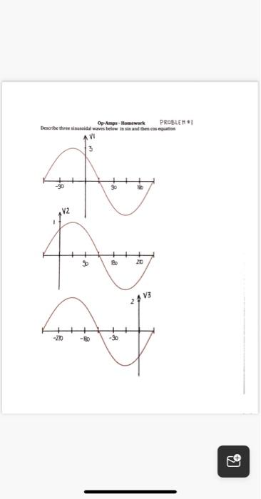 Solved Op Amps Homework Describe Three Sinusoidal Waves