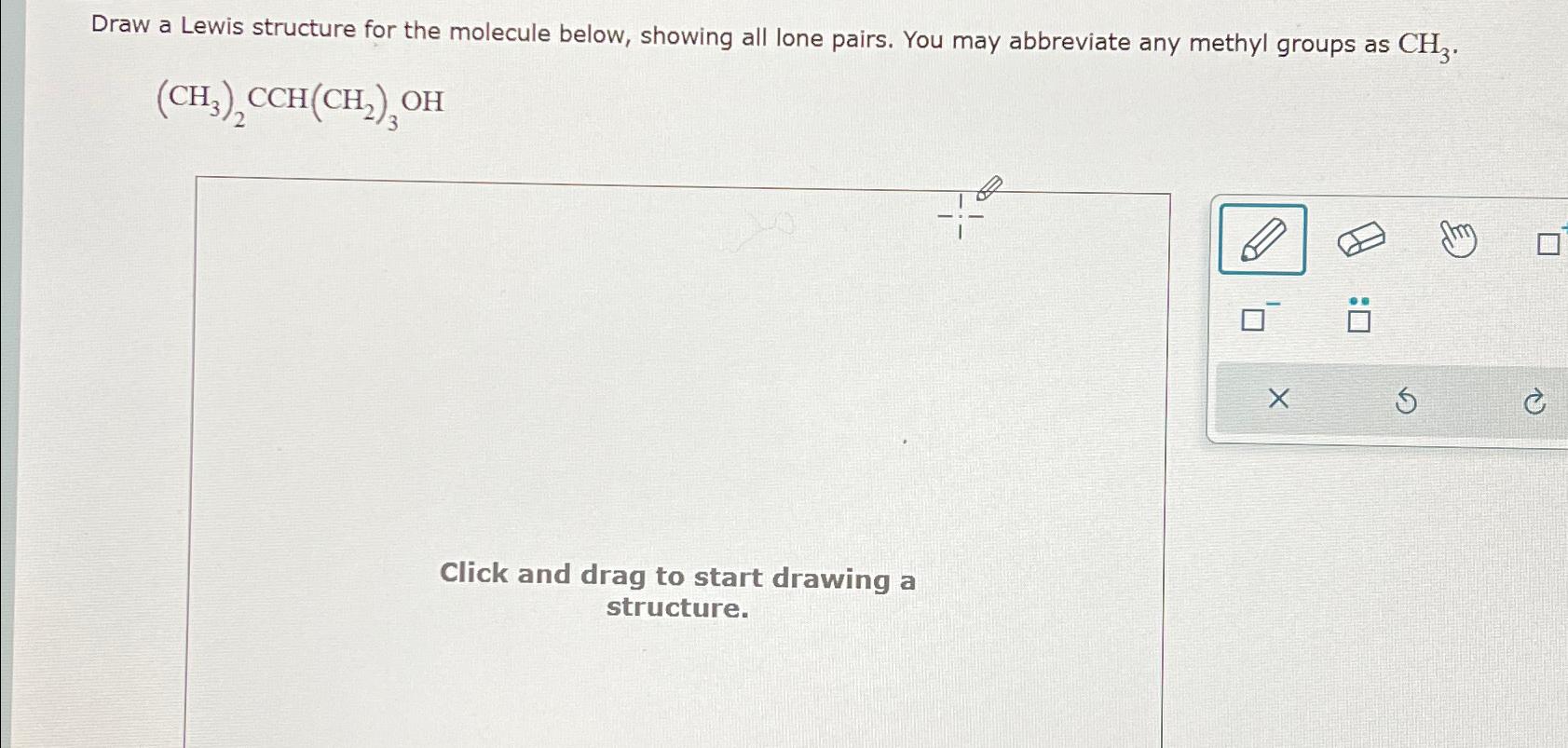 Solved Draw a Lewis structure for the molecule below, | Chegg.com