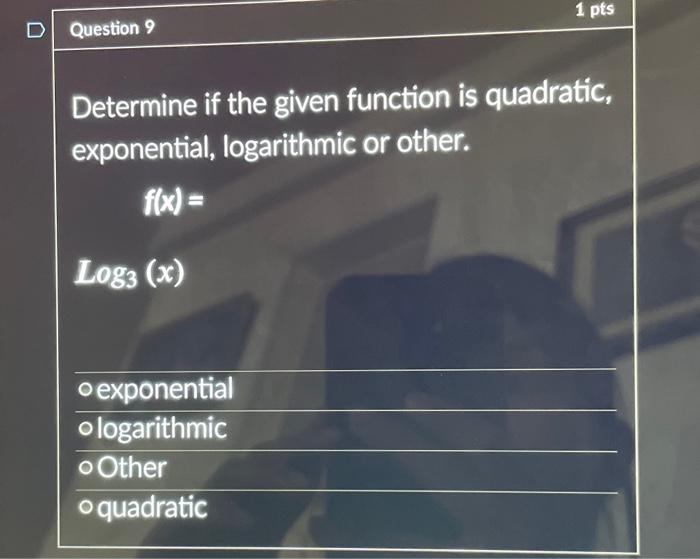 Solved Determine if the given function is quadratic, | Chegg.com
