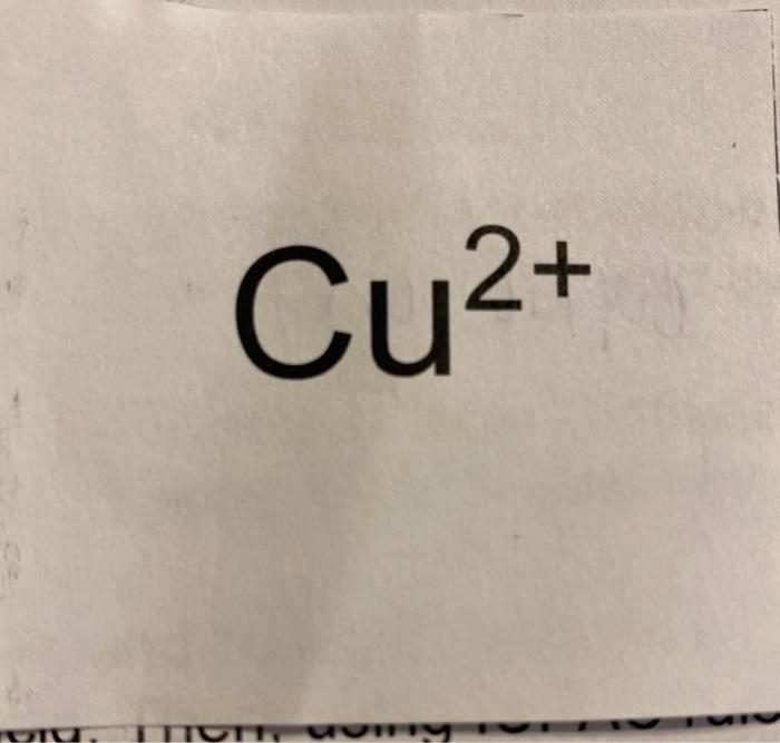 Solved Cu2+ TIU UVI | Chegg.com