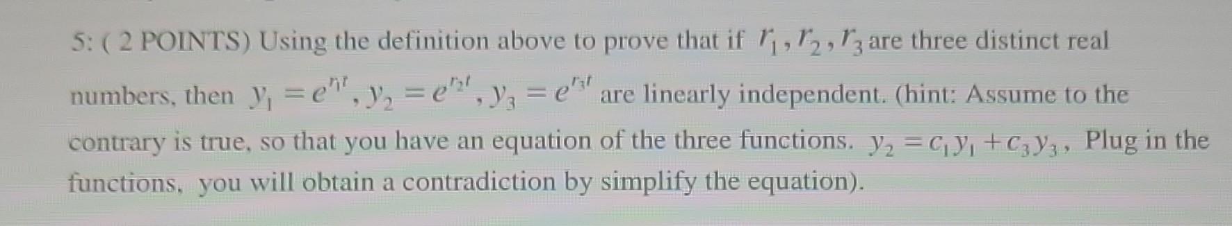 Solved 5: ( 2 POINTS) Using the definition above to prove | Chegg.com