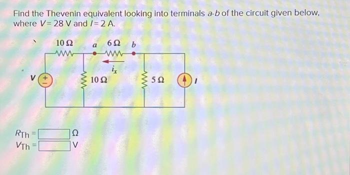Solved Find the Thevenin equivalent looking into terminals | Chegg.com