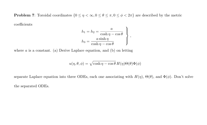 Solved Problem 7: Toroidal coordinates {0≤η