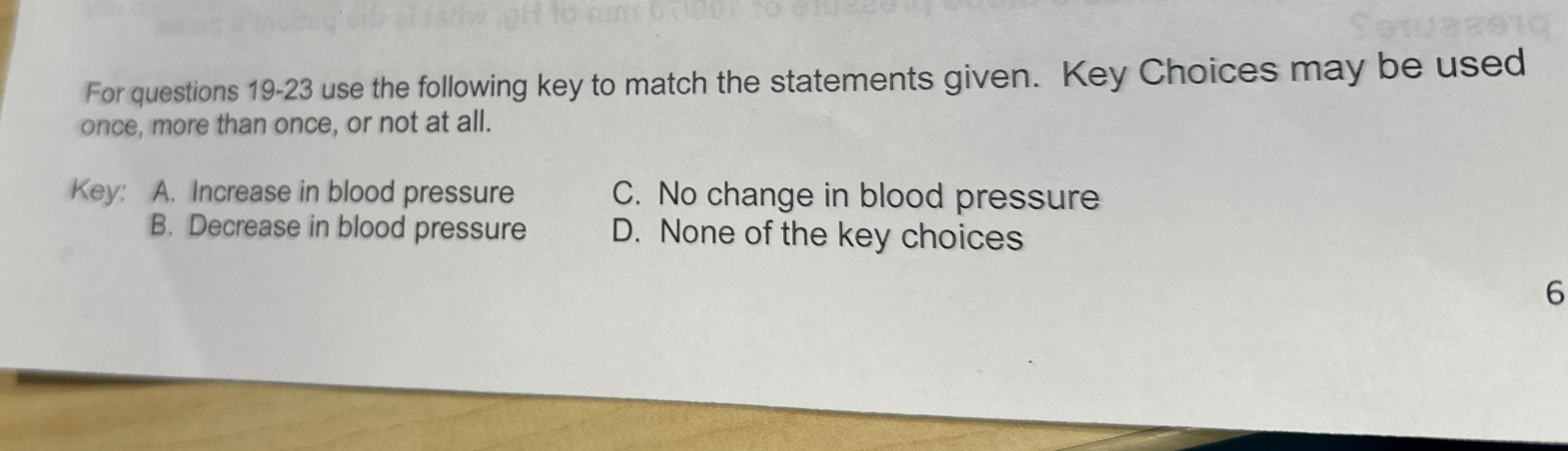 Solved For questions 19-23 ﻿use the following key to match | Chegg.com