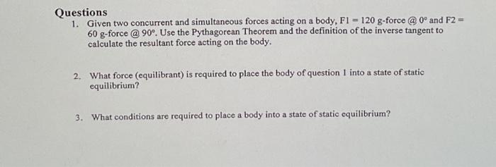 Solved Questions 1. Given two concurrent and simultaneous | Chegg.com