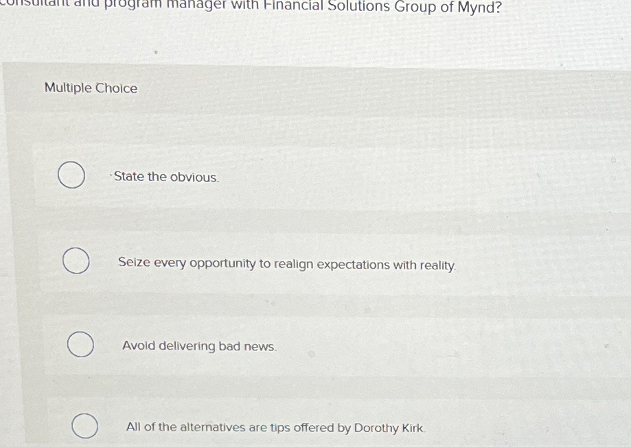 Solved Multiple ChoiceState the obvious.Seize every | Chegg.com