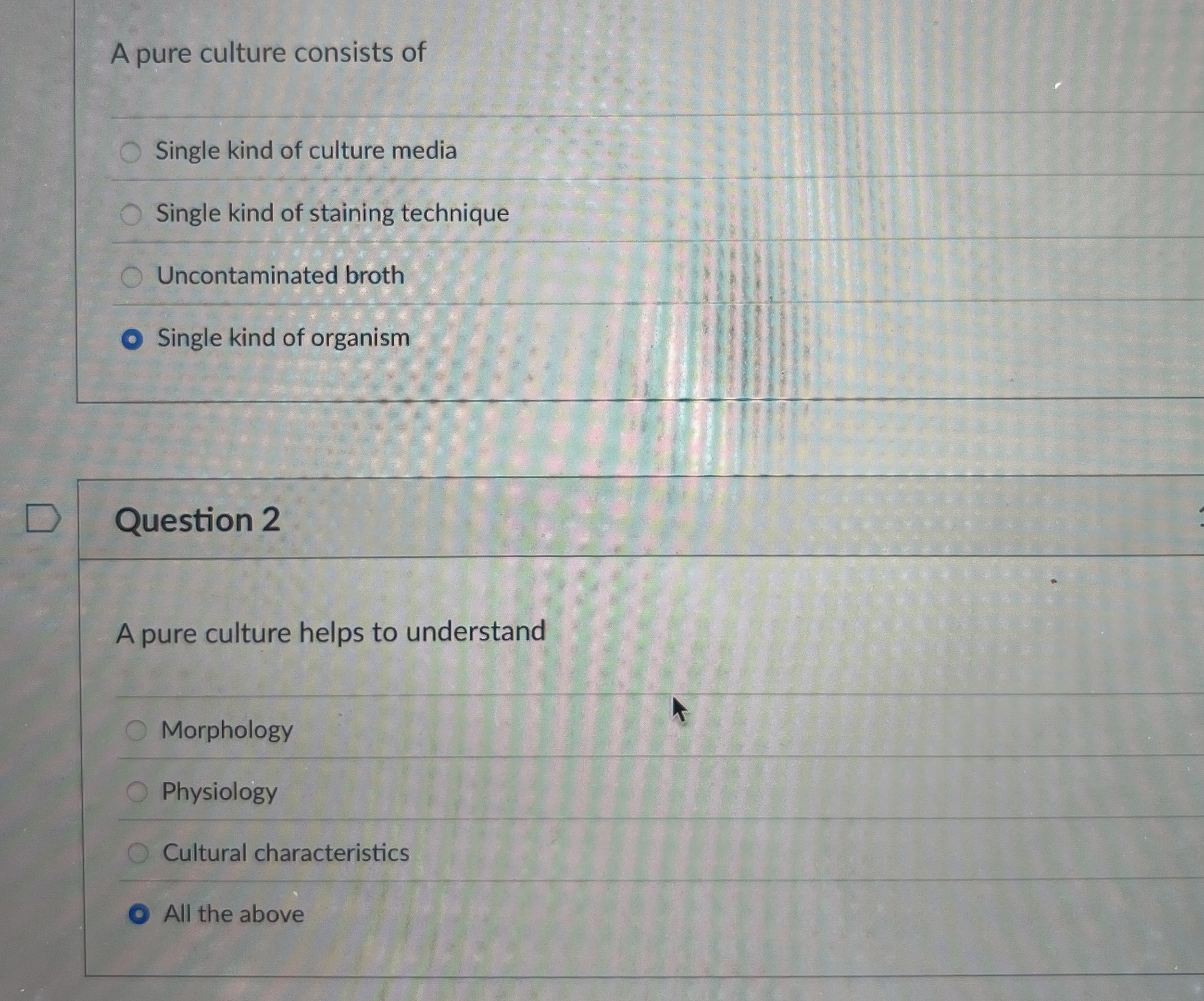 Solved A pure culture consists ofSingle kind of culture | Chegg.com