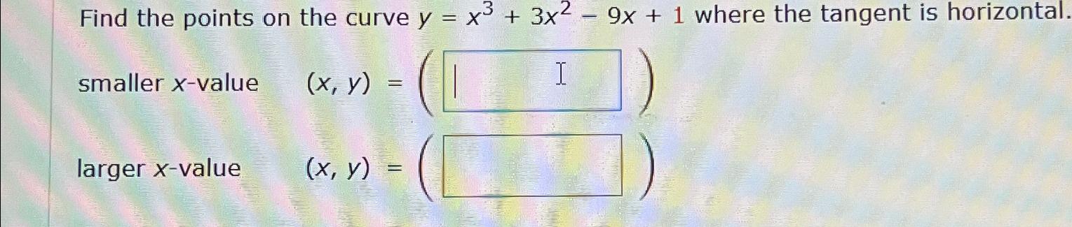 Solved Find the points on the curve y=x3+3x2-9x+1 ﻿where the | Chegg.com