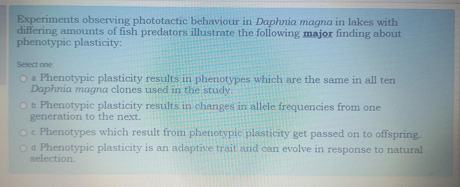 Solved Experiments observing phototactic behaviour in | Chegg.com
