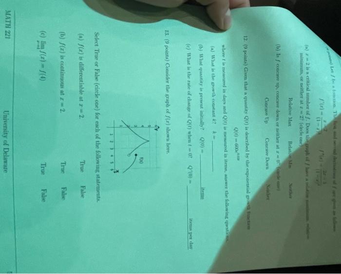 miniumum, or teither at z=2 ? (cidele othe). Relative | Chegg.com