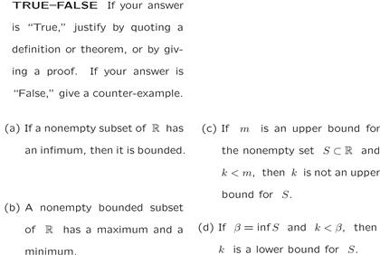 Solved TRUE-FALSE If your answer is "True," justify by | Chegg.com