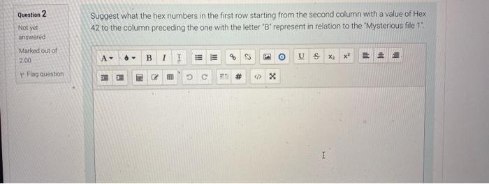 Question 1 What does the first hexadecimal number in | Chegg.com