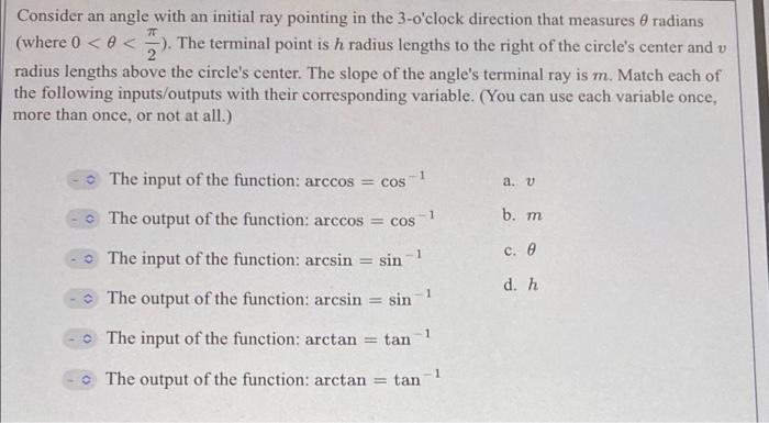 Solved 75 Consider an angle with an initial ray pointing in | Chegg.com