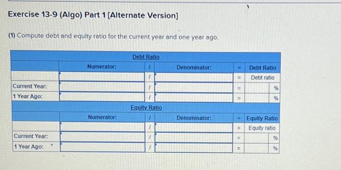 Solved Exercise 13-9 (Algo) Analyzing risk and capital | Chegg.com