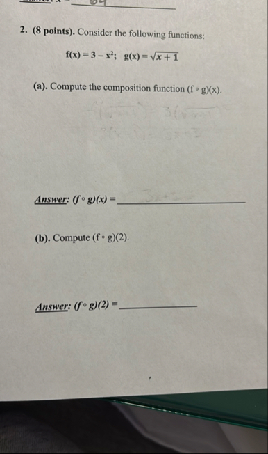 ( 8 ﻿points). ﻿Consider the following | Chegg.com