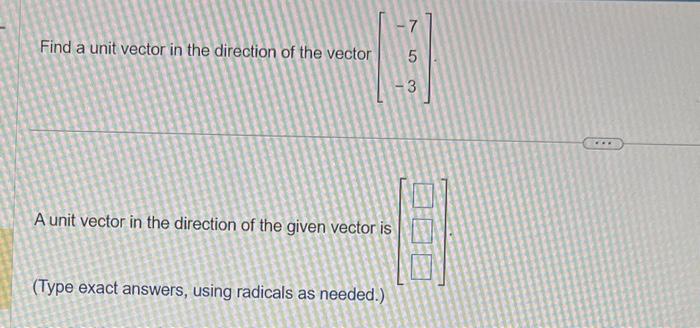 Solved Find a unit vector in the direction of the vector | Chegg.com