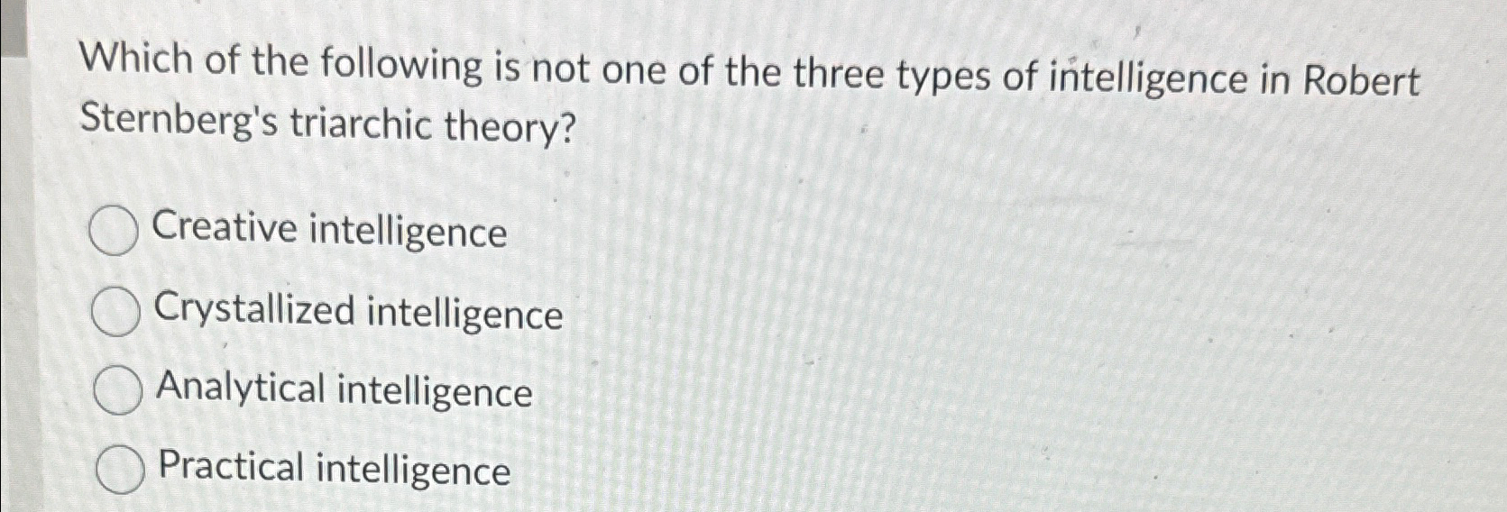 Solved Which of the following is not one of the three types | Chegg.com
