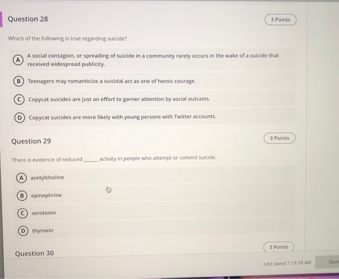 Solved Х Question 32 3 Points Which of the following is a | Chegg.com
