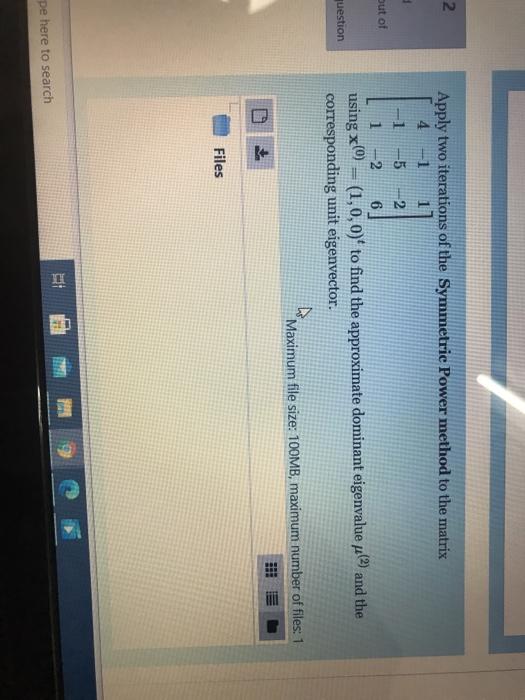 Solved 2. out of Apply two iterations of the Symmetric Power | Chegg.com