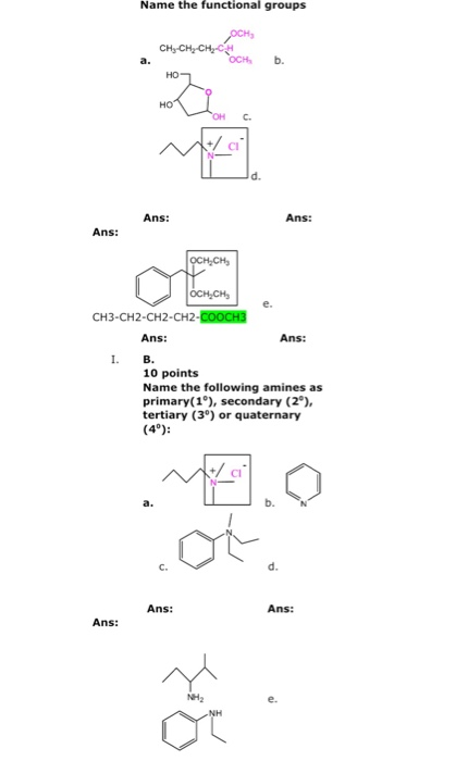 Solved Name the functional groups OCH, CH, CH, CHCE a. OCH | Chegg.com