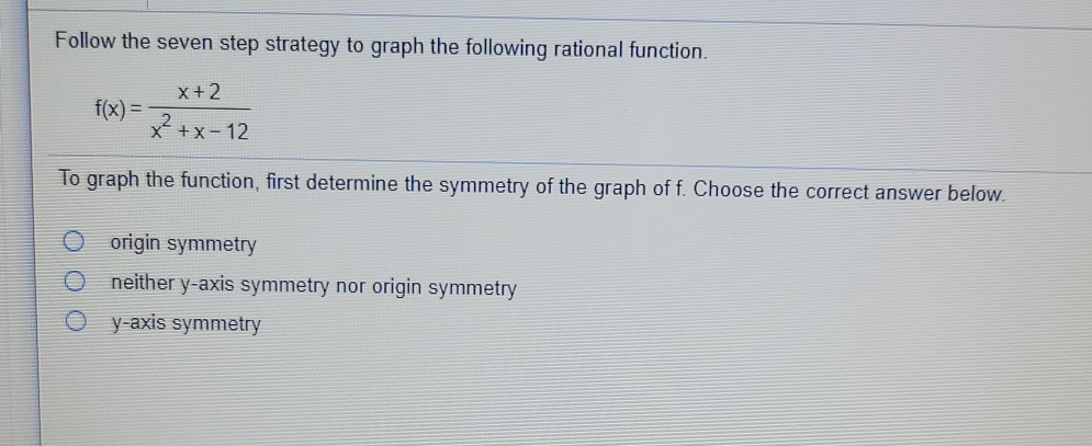Solved 3.5.57 Follow the seven step strategy to graph the | Chegg.com