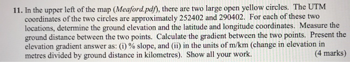 11. In the upper left of the map (Meaford.pdf), there | Chegg.com