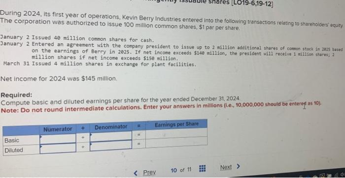Solved During 2024, its first year of operations, Kevin | Chegg.com