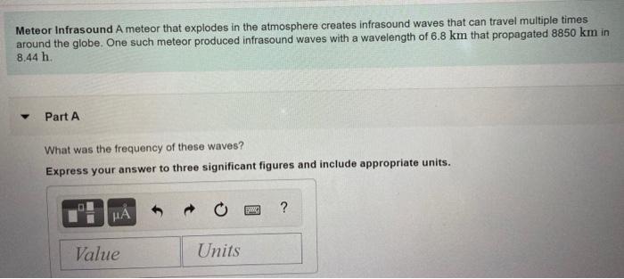 Solved Meteor Infrasound A meteor that explodes in the | Chegg.com