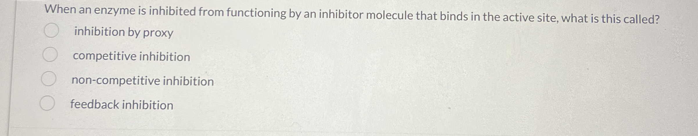 Solved When an enzyme is inhibited from functioning by an | Chegg.com