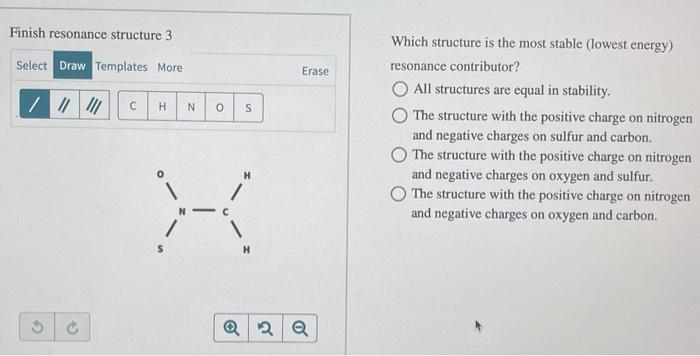 Solved The structure is an anion with three possible | Chegg.com