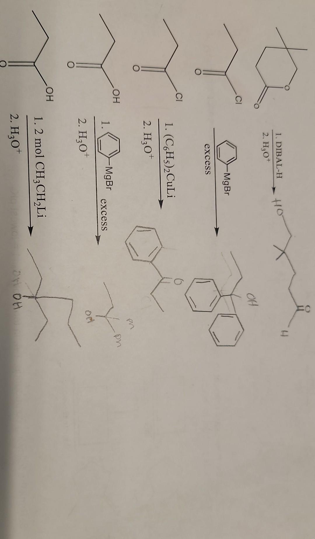 Solved 1. Predict the product for the following reactions. | Chegg.com