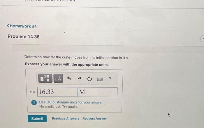 Solved The 130 -Ib crate is initiaity stationary. The | Chegg.com