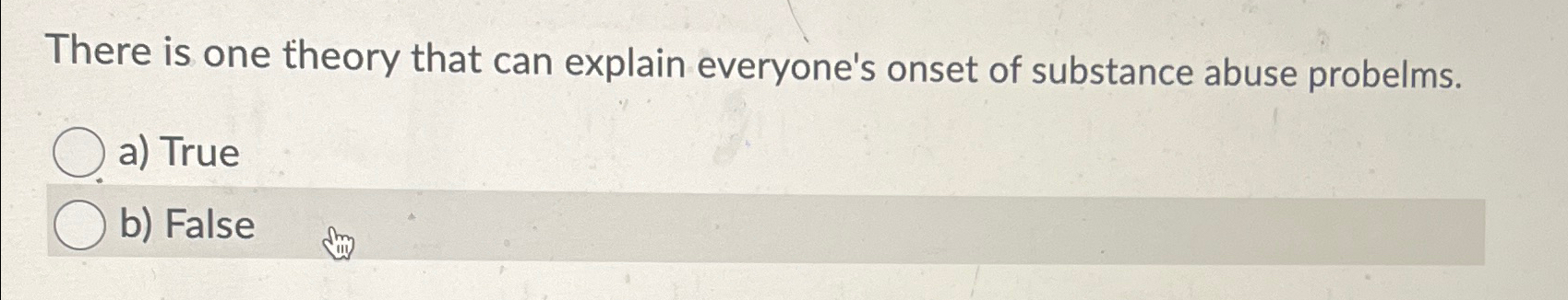 Solved There is one theory that can explain everyone's onset | Chegg.com