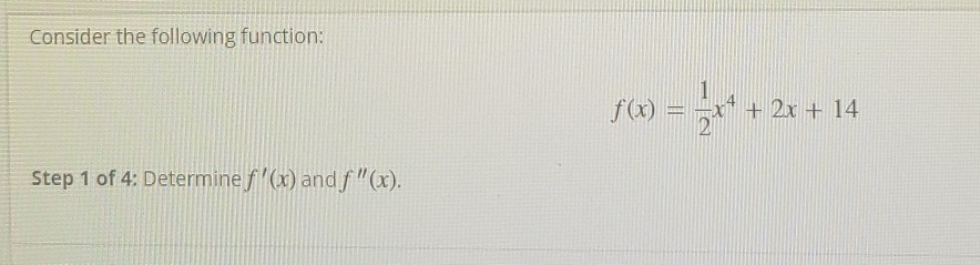 Solved Consider the following function: f(x) = + 2x + 14 | Chegg.com