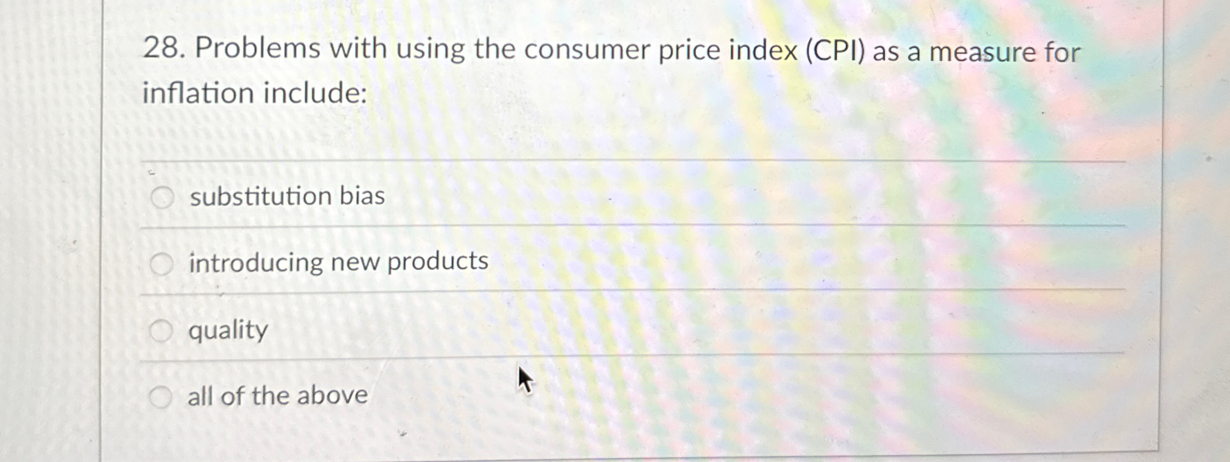 Solved Problems with using the consumer price index (CPI) | Chegg.com