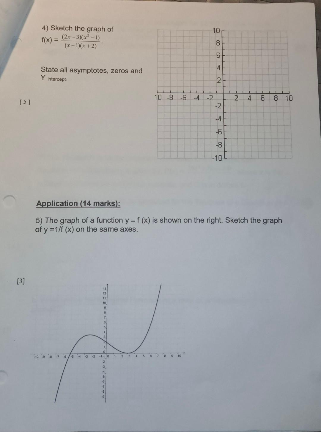 Solved 4) Sketch the graph of f(x)=(x−1)(x+2)(2x−3)(x2−1). | Chegg.com