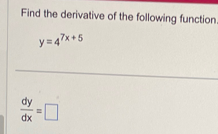 Solved Find the derivative of the following | Chegg.com